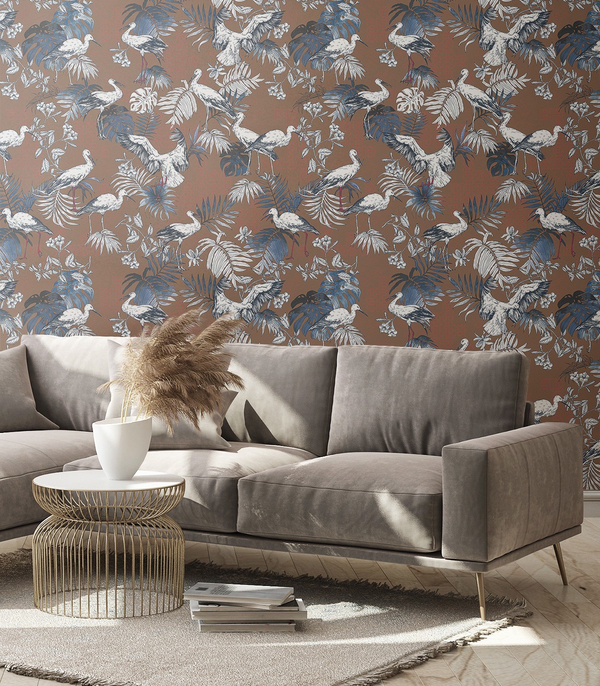 Storks Red wallpaper - Exclusive Wallpapers → wallcolors.com