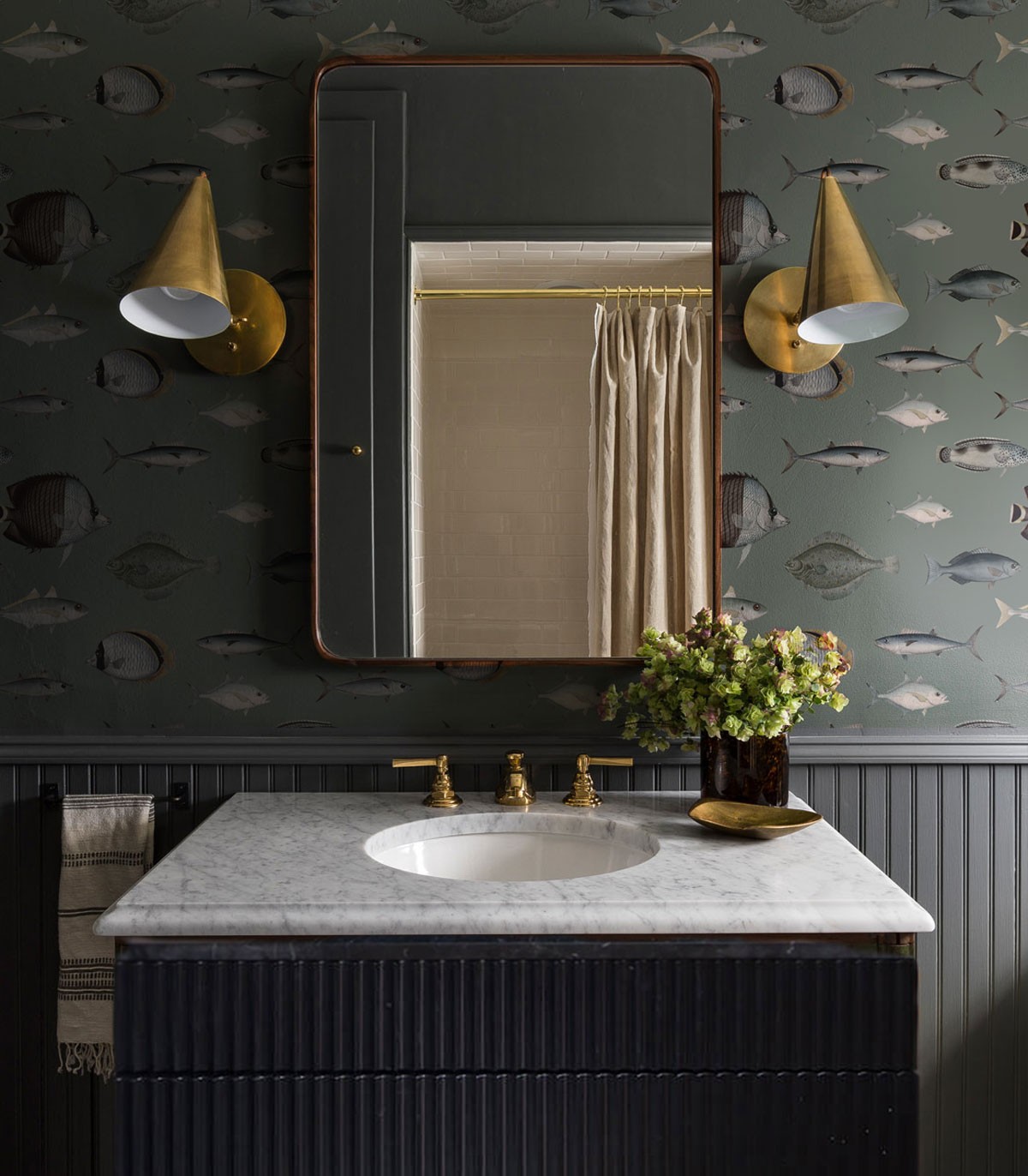 Tapeta Under the Sea Vintage Green - Ekskluzywne Tapety → wallcolor...