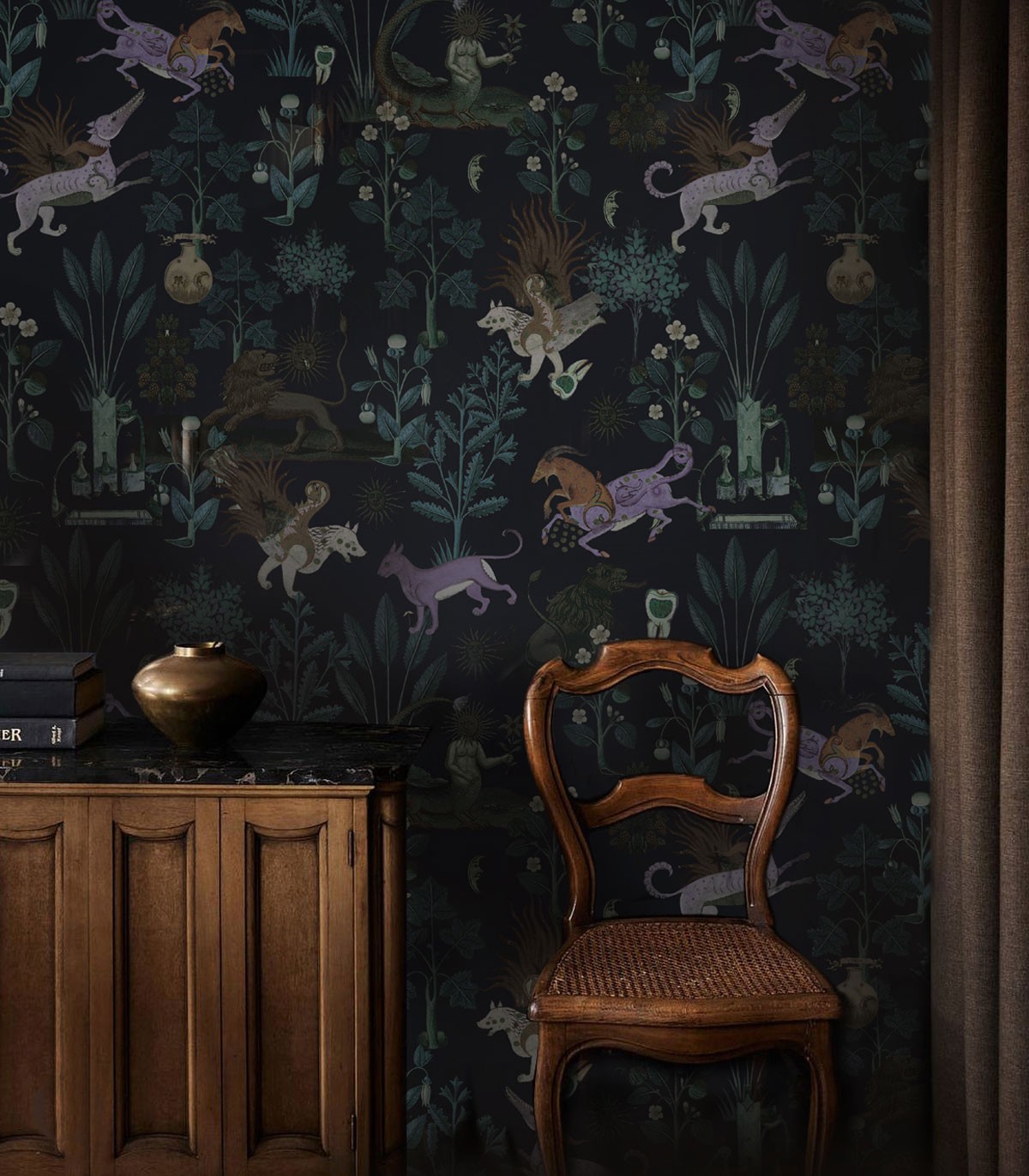 Botanic Beast Purple wallpaper - Exclusive Wallpapers → wallcolors.com