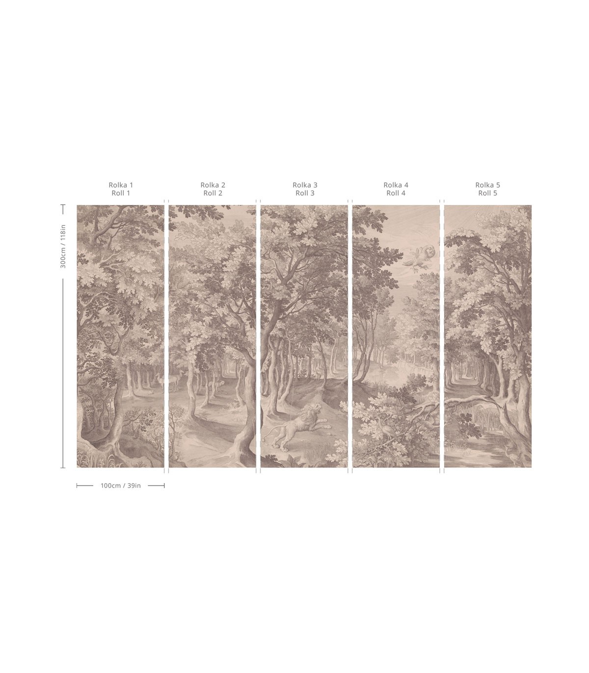 Timeless Trees Beige wallpaper - Exclusive Wallpapers → wallcolors.com