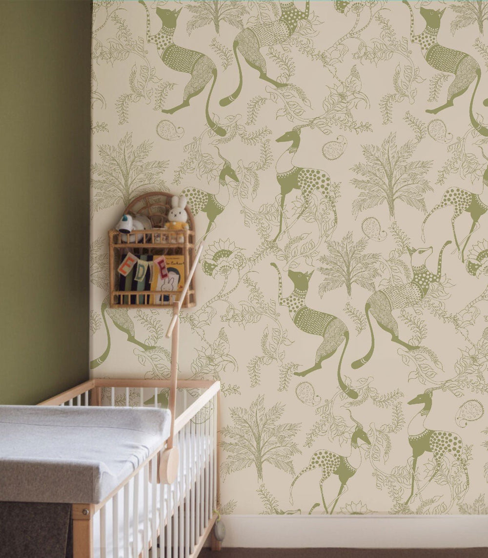 Tapeta Mythical Animals Green - Ekskluzywne Tapety → wallcolors.com